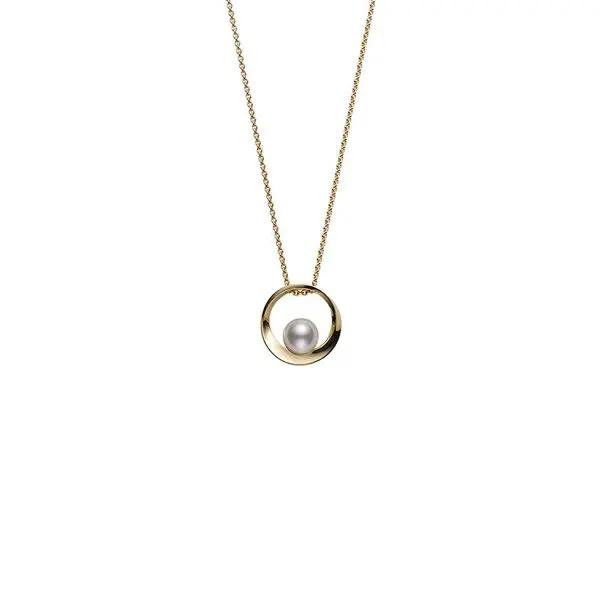 Mikimoto Akoya Cultured Pearl Circle Pendant - White