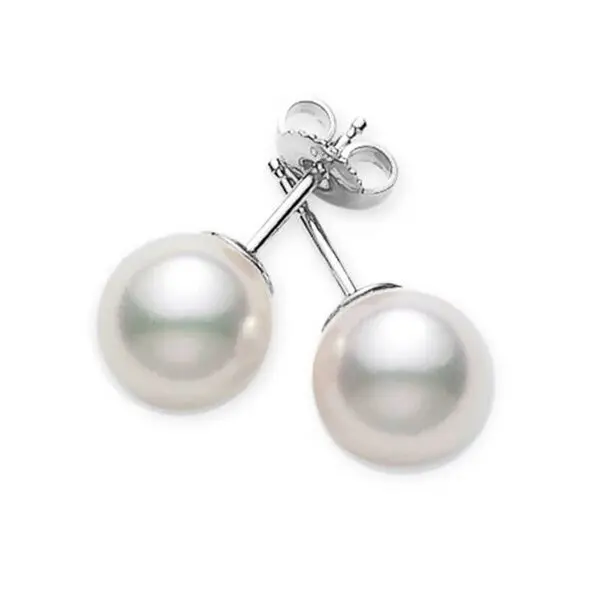 Mikimoto Akoya Cultured Pearl Stud Earrings - White