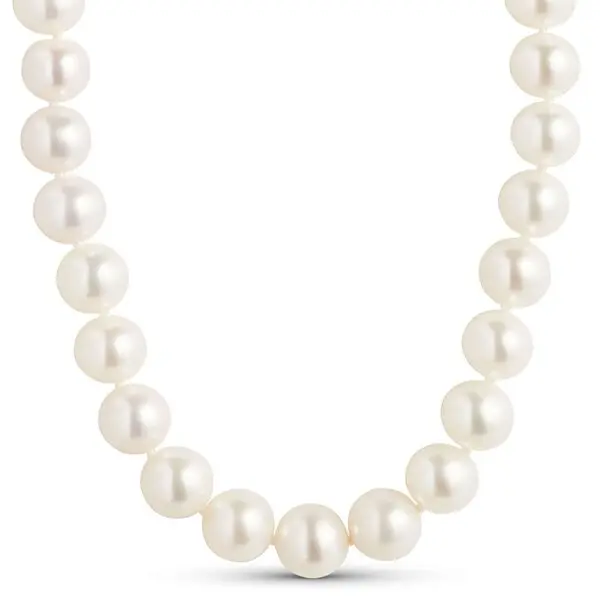 Benbridge 22 Inch Cultured Pearl Necklace With Sterling Silver Clasp - White