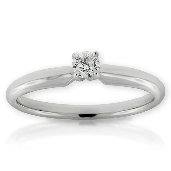 IKUMA 14k White Gold Canadian Diamond Solitaire Ring - Wht