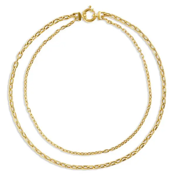 TOSCANO Double Strand Link Necklace, 14k Yellow Gold - Yg