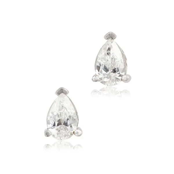 Benbridge 1/4 Ctw Pear Diamond Solitaire Stud Earrings - G-h