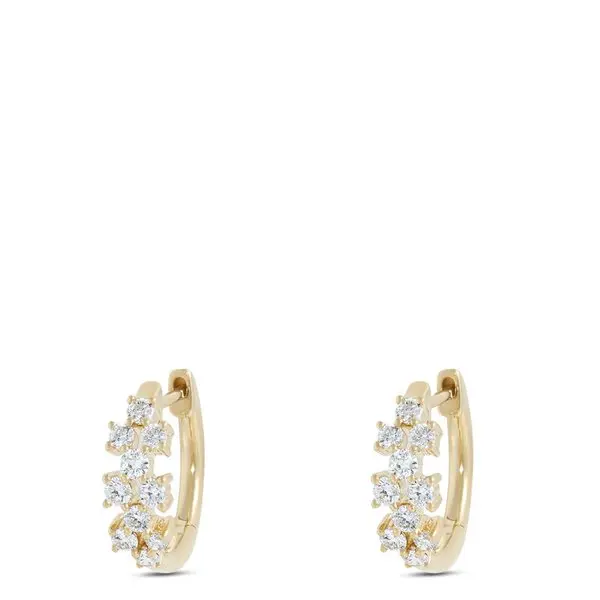 Benbridge 14k Yellow Gold Diamond Hoop Earrings - H-j