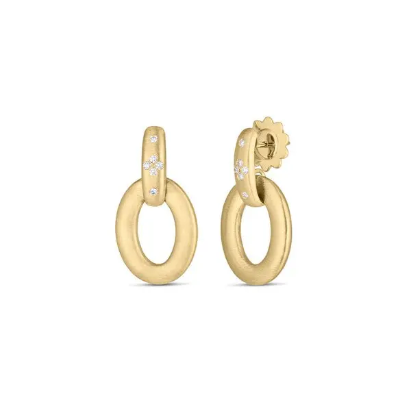 Roberto Coin Duchessa Diamond Accent Doorknocker Earrings - Yg
