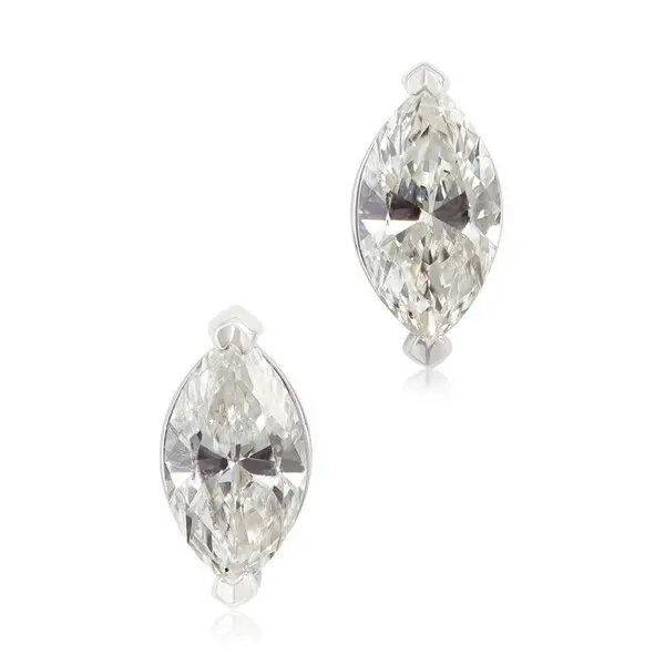 Benbridge 1 Ctw. Marquise Diamond Stud Earrings - Wg