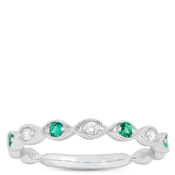 Benbridge Emerald And Diamond Ring - Green