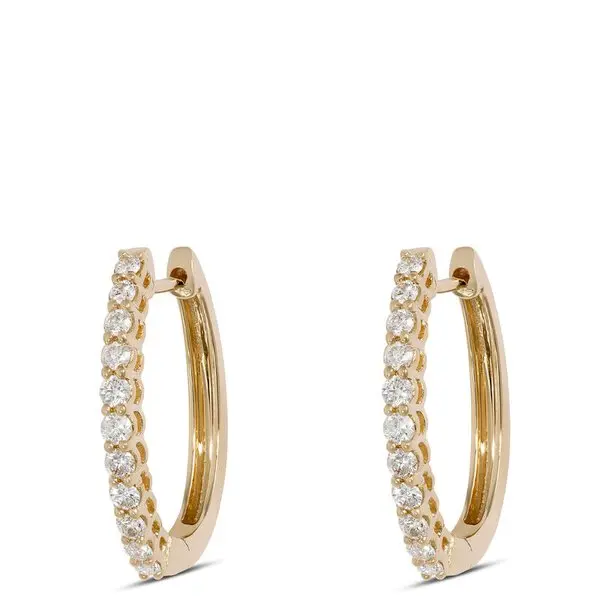 Benbridge 14k Yellow Gold Diamond Hoop Earrings - H-j