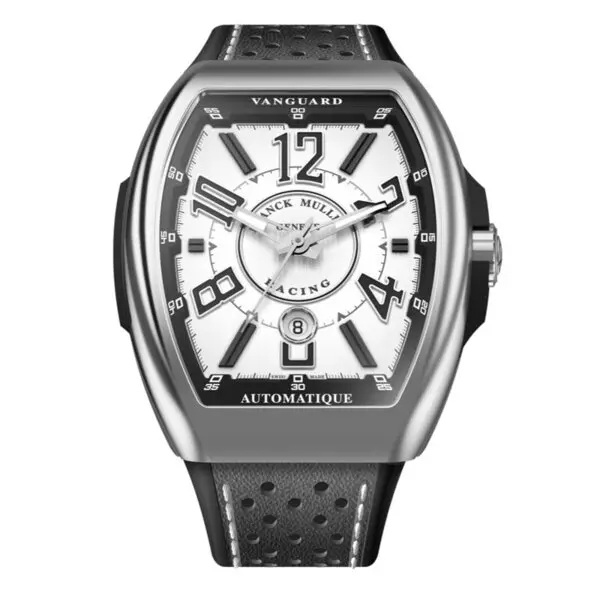 Franck Muller Vanguard Racing White Dial Watch 44mm X 53.7mm - Stainless Steel