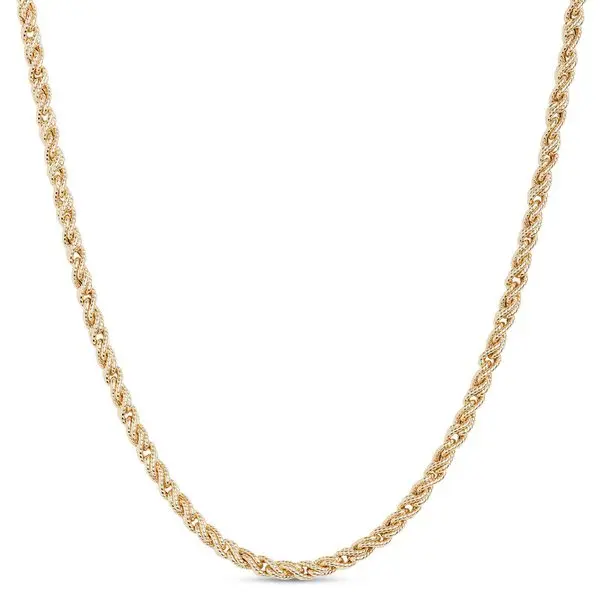 TOSCANO 14k Yellow Gold 18-inch Torchon Necklace - Yg