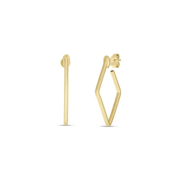 Roberto Coin 18k Yellow Gold Hoop Earrings - Yg