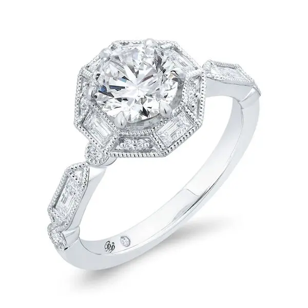BELLA PONTE 14k White Gold Engagement Ring Setting - Wg