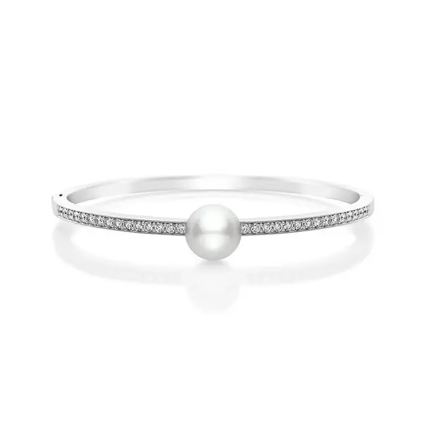 Mikimoto Akoya Pearl And Diamond Bracelet - White