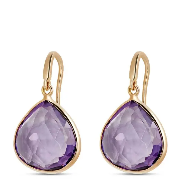 Benbridge Rose Cut Amethyst Earrings - Purple