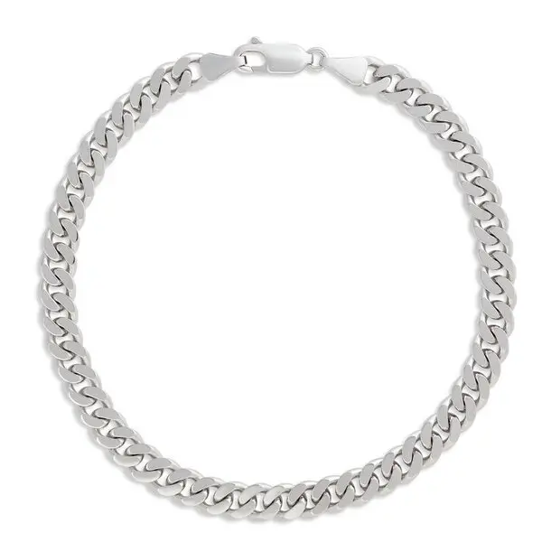 TOSCANO 8-inch Mirror Curb Bracelet - Wg