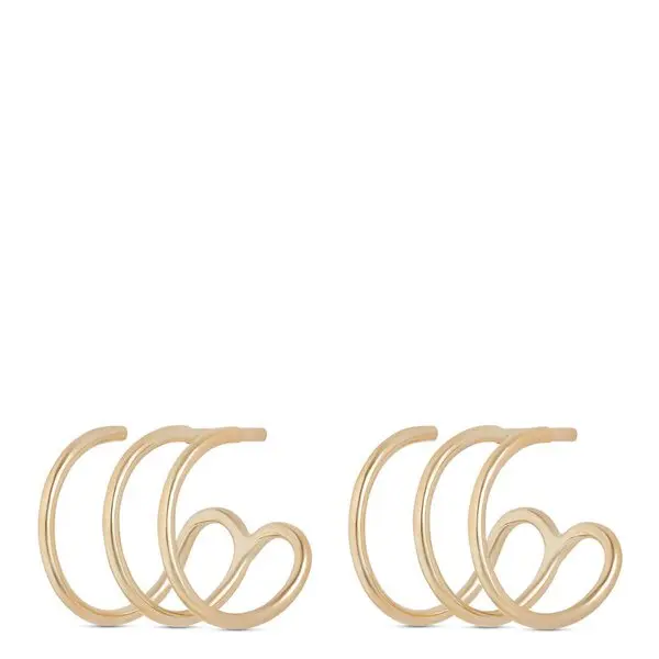 Benbridge 14k Yellow Gold 10mm Triple Cuff Earrings - Yg