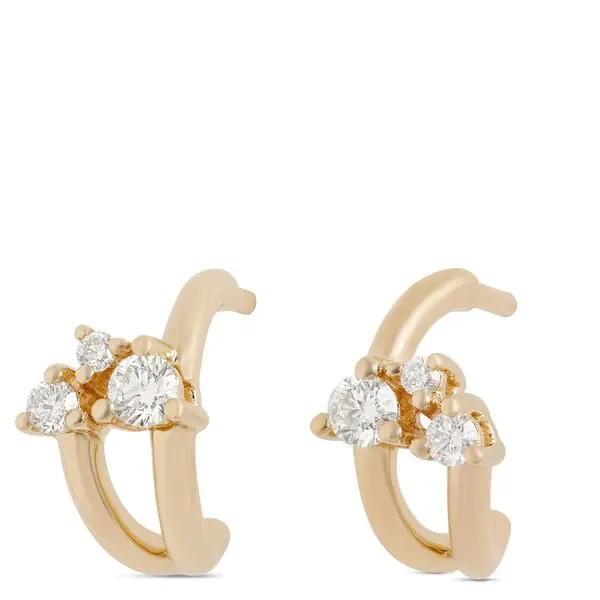 IKUMA Canadian Cluster Diamond 14k Yellow Gold Earrings - Yg