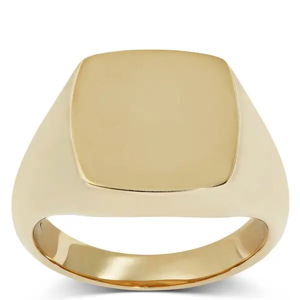 Benbridge Square Cushion Signet Ring - Yg