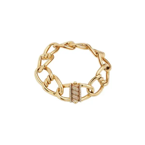 Roberto Coin 18k Yellow Gold Cialoma Bracelet With Diamond Accents - Yg