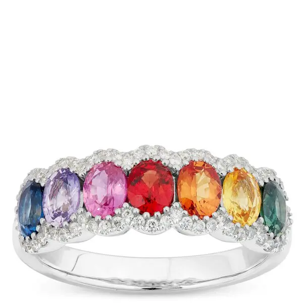 Benbridge Multi-color Sapphire And Diamond Ring - Multicolored
