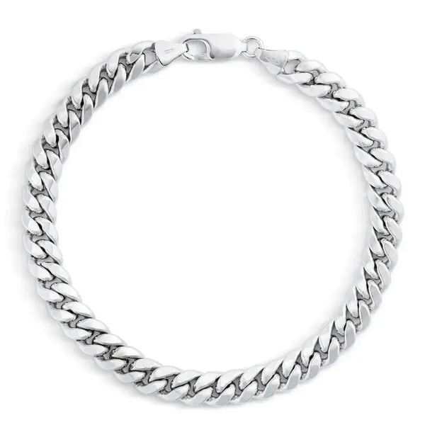 TOSCANO 14k White Gold Cuban Link Bracelet - Wg