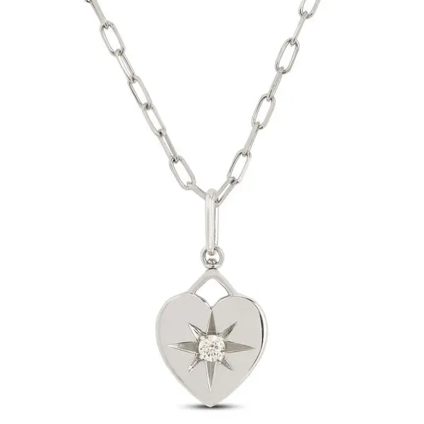 IKUMA Diamond Heart Pendant Necklace - Wg