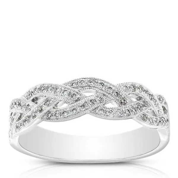 Benbridge Braid Diamond Ring - Wg