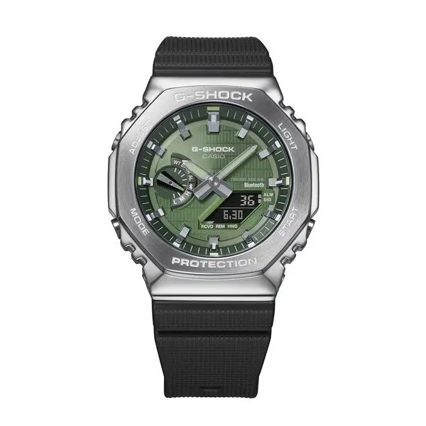 G-Shock 2100 Series Green Dial Watch 44.4mm - Stainless Steel