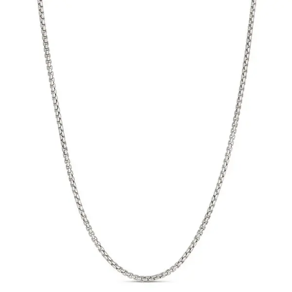 Benbridge 14k White Gold Hollow Round Link Necklace - Wg