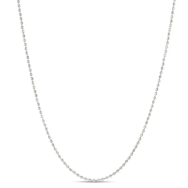 Benbridge Mooncut Bead 14k White Gold Chain Necklace - Wg