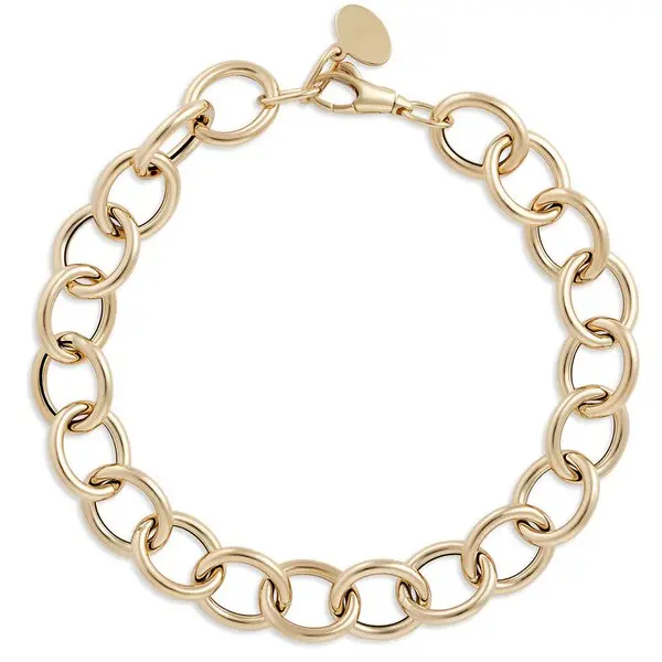 TOSCANO 7.5-inch 14k Yellow Gold Oval Link Bracelet - Yg
