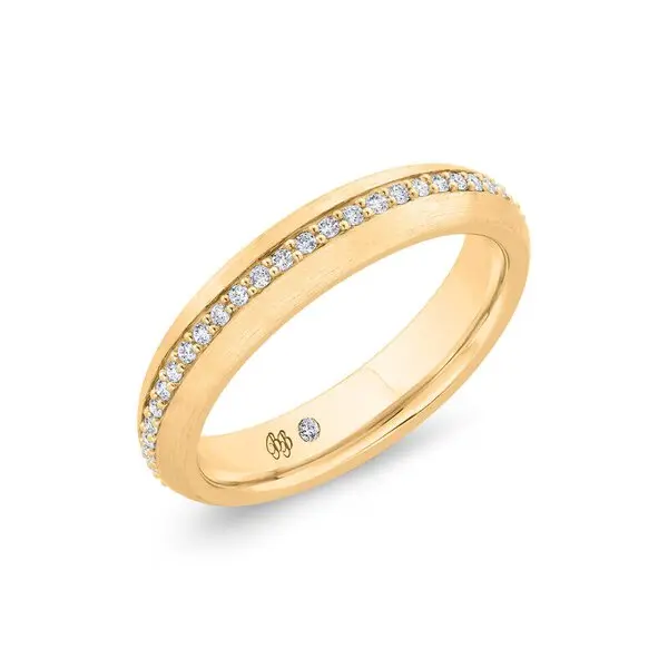 BELLA PONTE Polished Knife Edge Diamond Ring - Yg