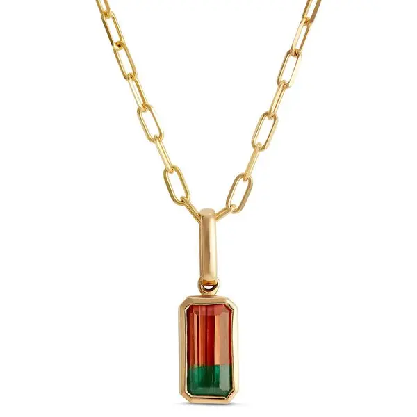 Benbridge Bi-color Tourmaline Pendant Necklace - Multicolored