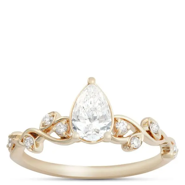 Benbridge Pear Shaped Diamond Engagement Ring In 14k Yellow Gold - Yg