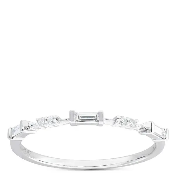 Benbridge Stackable Diamond Band In 14k White Gold - Wg