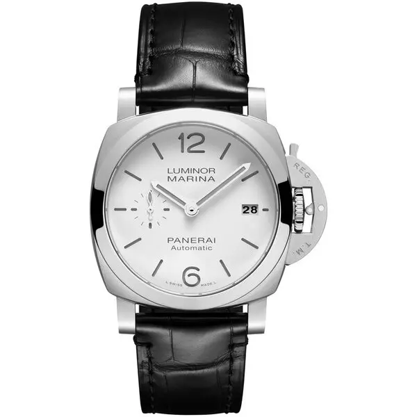 Panerai Luminor Quaranta White Dial Watch - Stainless Steel