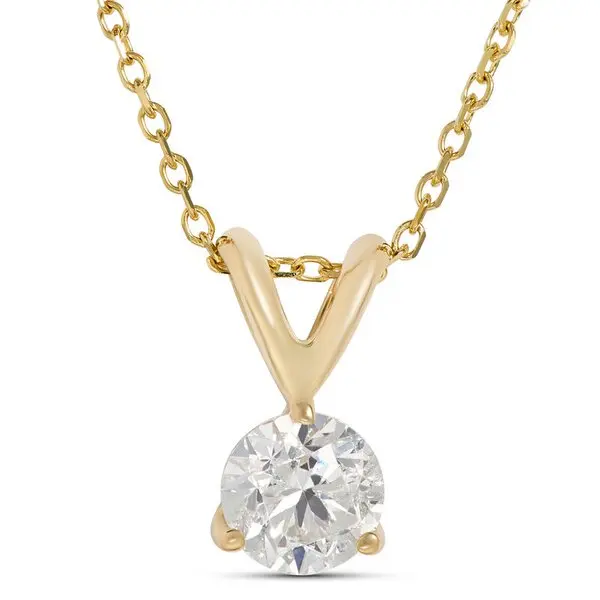Benbridge 14k Yellow Gold Solitaire Diamond Pendant - H-j