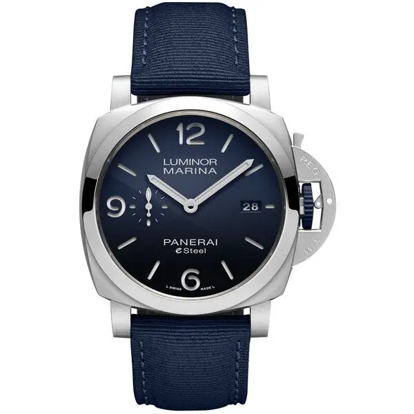 Panerai Luminor Marina Blu Profondo 44mm Watch - Stainless Steel