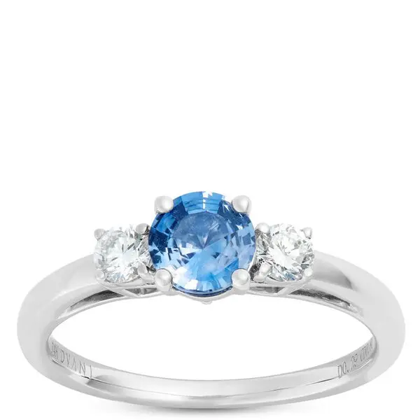 Benbridge Round Cut Sapphire And Diamond Ring - Blue