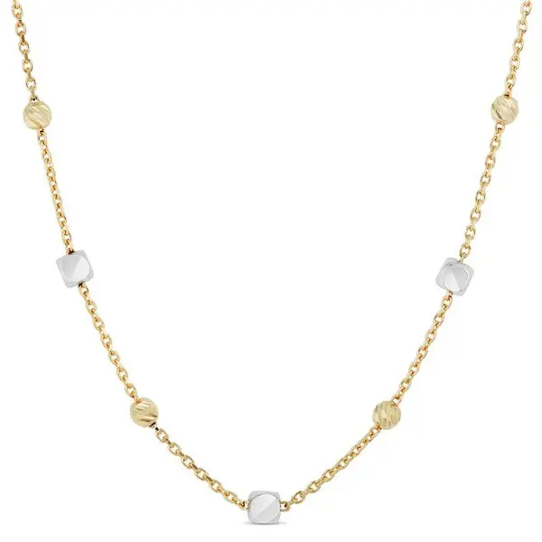 Benbridge 14k Yellow Gold Beaded Station Necklace - Yg