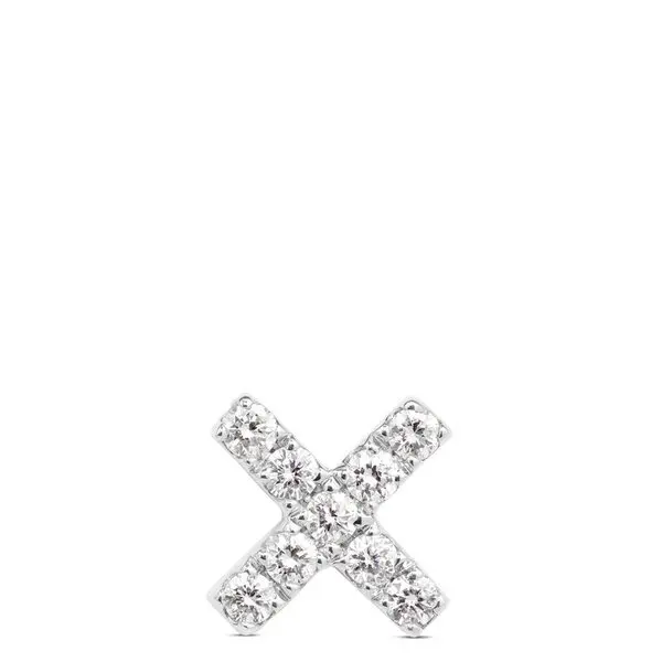 Benbridge Diamond "x" Single Stud Earring, 14k White Gold - Wg