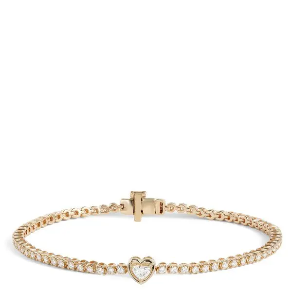 Benbridge 7-inch Diamond Bracelet With Heart Center - H-j