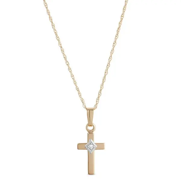 Benbridge 14k Yellow Gold Baby Cross Pendant Necklace - Yg