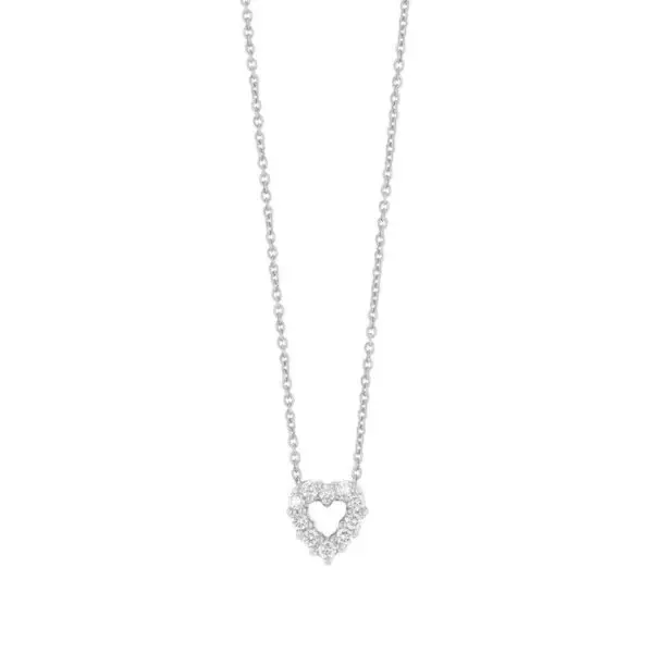 Roberto Coin Tiny Treasures Diamond Heart Necklace - Wg