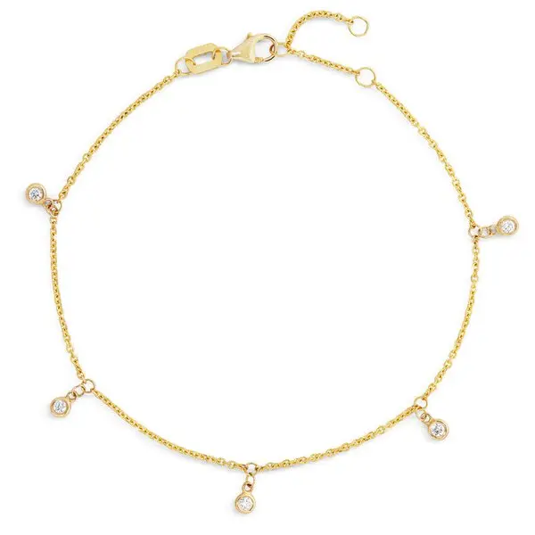 Benbridge Bezel Diamond Dangle Bracelet In 14k Yellow Gold - Yg