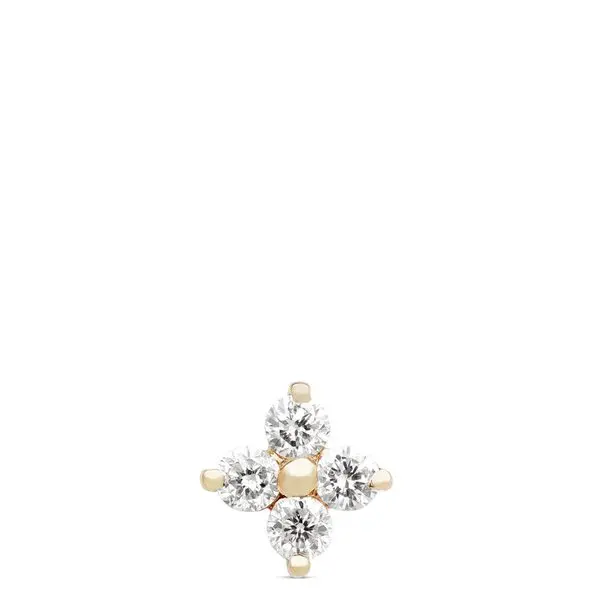 Benbridge Flower Diamond Single Stud Earring - H