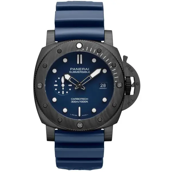 Panerai Submersible Quarantaquattro Carbotech™ Blu Abisso Watch, 44mm - Carbon Fiber