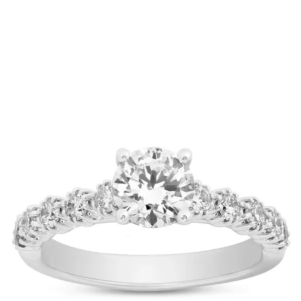 Benbridge Round Cut Diamond Engagement Ring - Wg