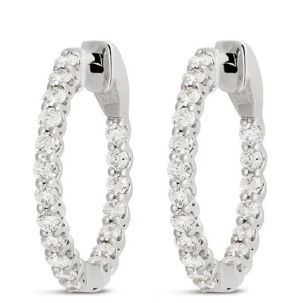 Benbridge Diamond Hoop Earrings - Wg