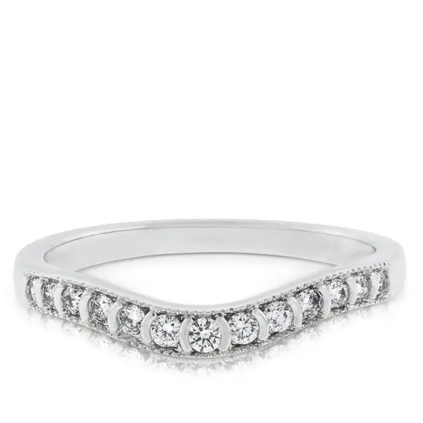 Benbridge Diamond Contour Wedding Band - Wg