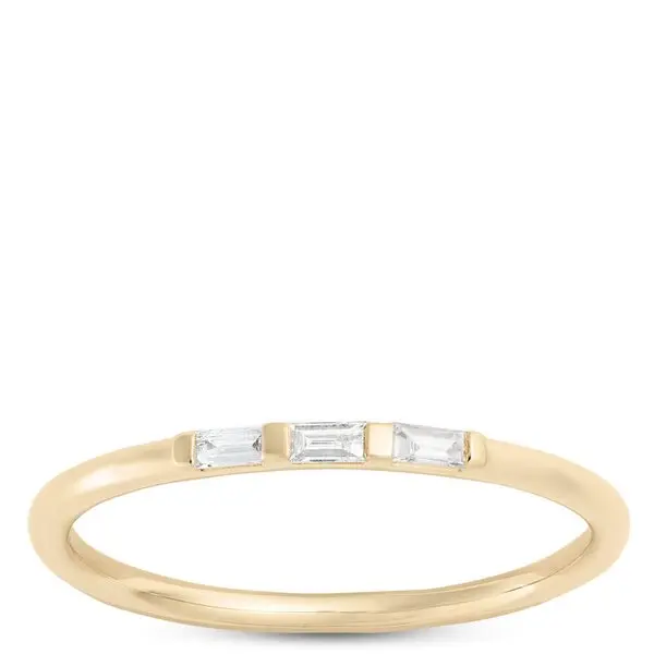 Benbridge 14k Yellow Gold Ring With Baguette Diamonds - Yg
